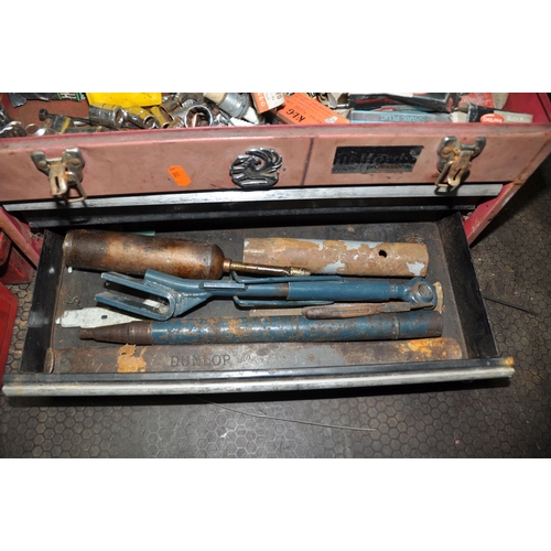 A VINTAGE BRITOOL AND HALFORDS PROFESSIONAL TOOLBOXES containing ...