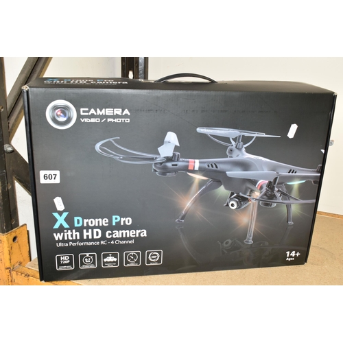 A BOXED X DRONE PRO WITH HD CAMERA, complete with transmitter and spare ...