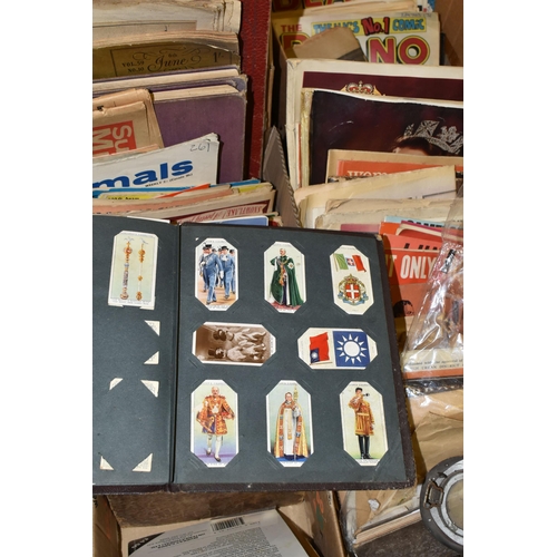 FIVE BOXES OF EPHEMERA to include Royal souvenir publications ...