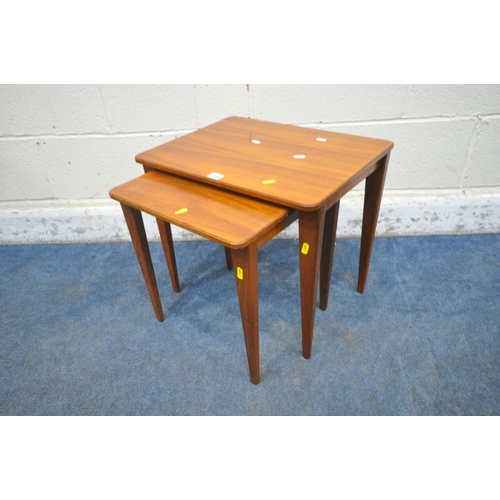 GORDON RUSSELL LIMITED, A MID CENTURY TEAK NEST OF TWO TABLES, largest ...