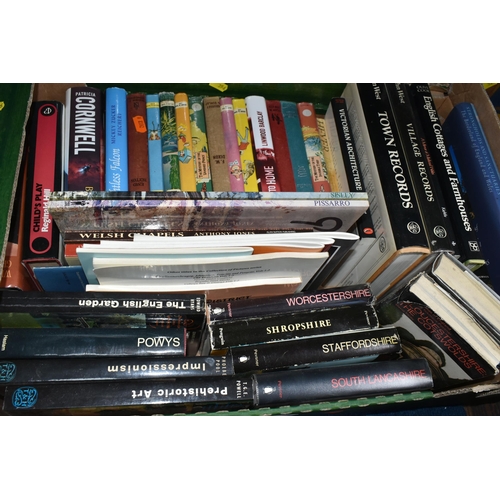 SIX BOXES OF BOOKS, approximately one hundred assorted books, to ...