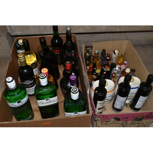 ALCOHOL, Two Boxes of Assorted Alcohol to include three 1 Litre bottles ...