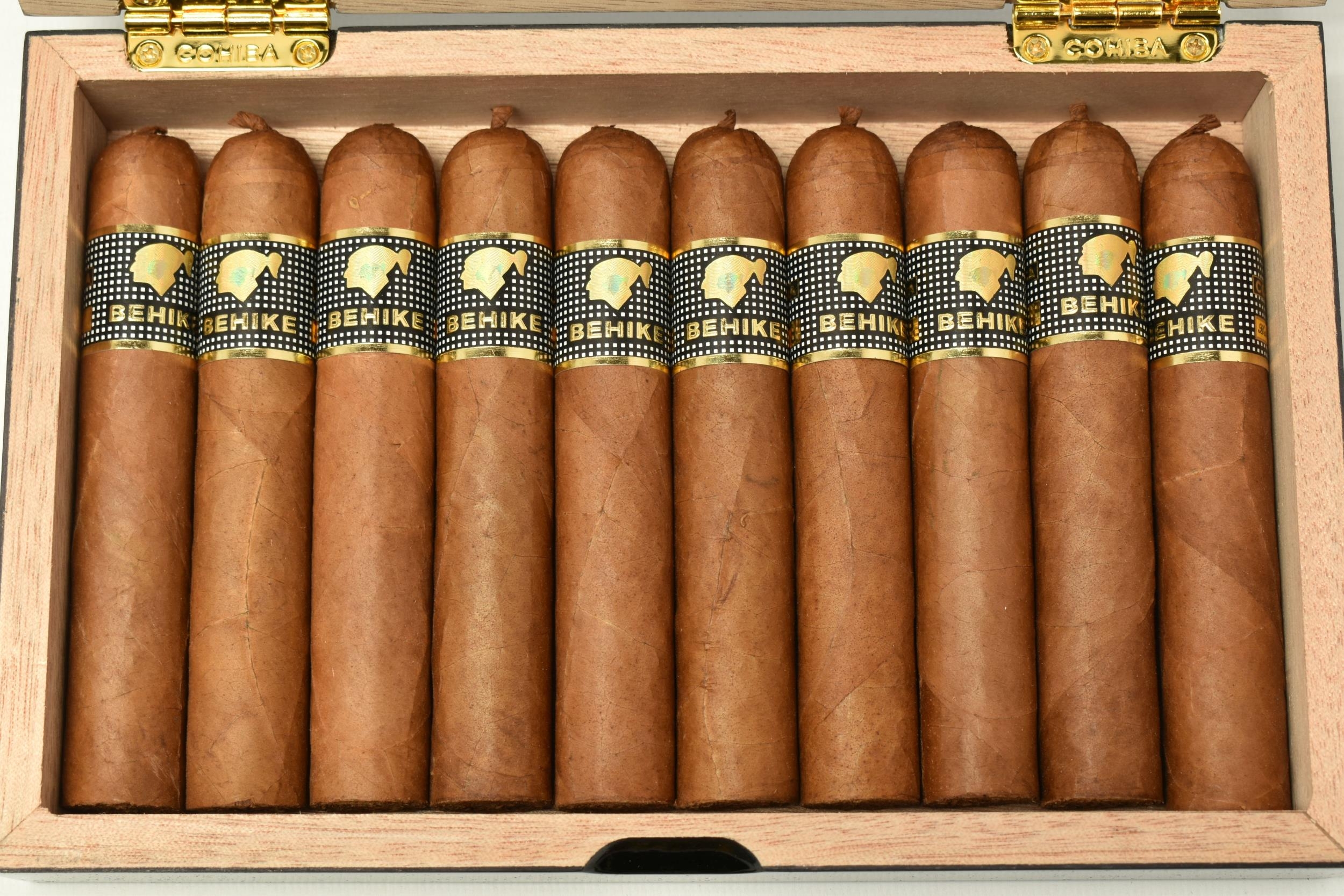 CIGARS, One Box of 10 COHIBA BEHIKE BHK 52 Cigars, outer box seal ...