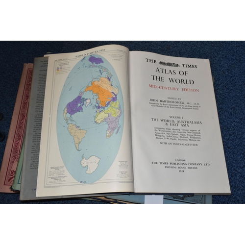BOOKS, Six Titles comprising THE TIMES ATLAS OF THE WORLD, Mid-Century ...