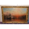 JAMES FRANCIS DANBY (BRITISH, 1816-1875) Maritime scene at sunset, oil ...
