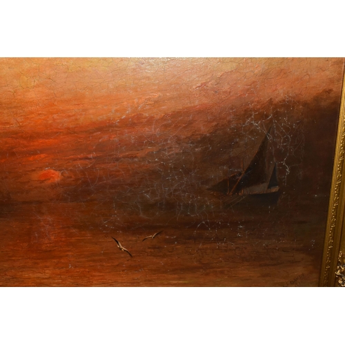 JAMES FRANCIS DANBY (BRITISH, 1816-1875) Maritime scene at sunset, oil ...