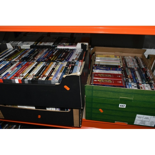 SIX BOXES OF DVDS, to include feature films, classic films, children's ...