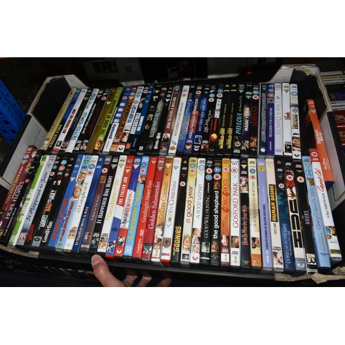 SIX BOXES OF DVDS, to include feature films, classic films, children's ...