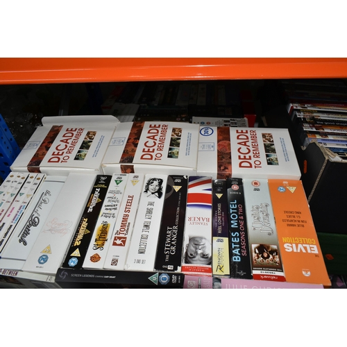 SIX BOXES OF DVDS, to include feature films, classic films, children's ...