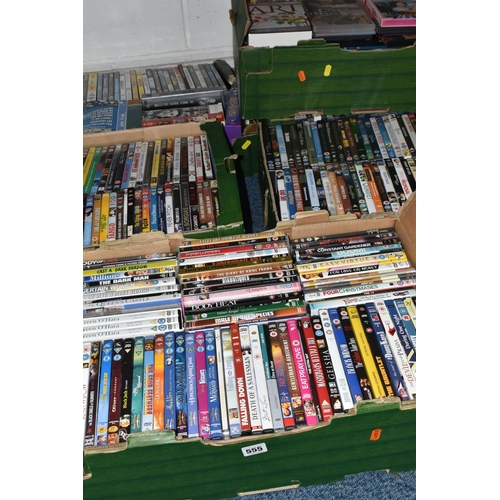 SIX BOXES OF DVDS, to include feature films, classic films, children's ...