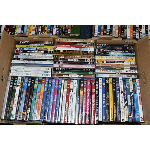 SIX BOXES OF DVDS, to include feature films, classic films, children's ...