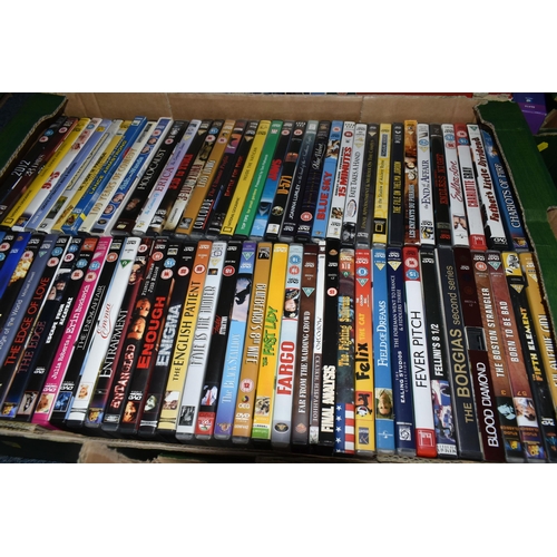 SIX BOXES OF DVDS, to include feature films, classic films, children's ...
