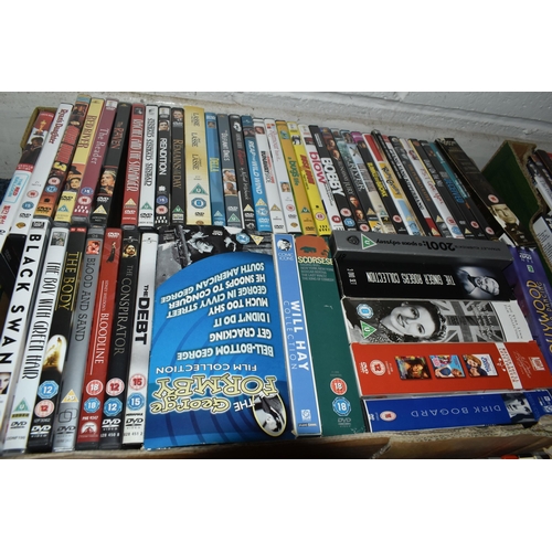 SIX BOXES OF DVDS, to include feature films, classic films, children's ...