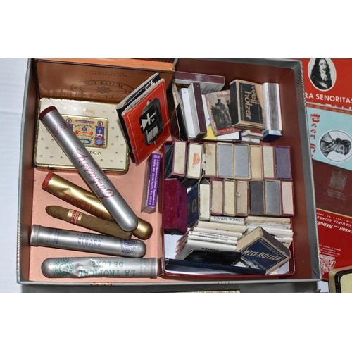 ONE BOX AND LOOSE CIGARETTE AND CIGAR PACKETS AND EPHEMERA, to include ...