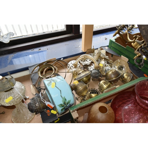 FIVE BOXES AND LOOSE, LAMPS, LIGHT FIXTURES AND FITTINGS, including ...