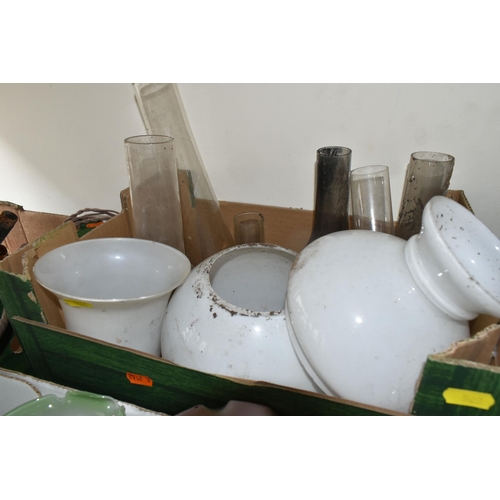 FIVE BOXES AND LOOSE, LAMPS, LIGHT FIXTURES AND FITTINGS, including ...