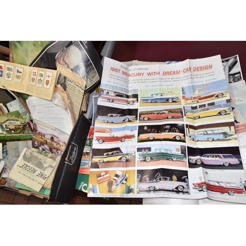 TWO BOXES AND LOOSE MIXED EPHEMERA to include vintage and modern ...