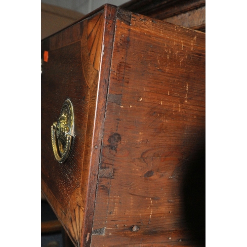A GEORGIAN OAK DRESSER, the four tier plate rack atop a base that's ...