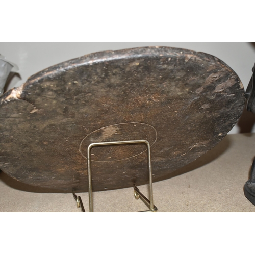 TWO WEST AFRICAN YORUBA RITUAL ITEMS comprising an engraved divination ...