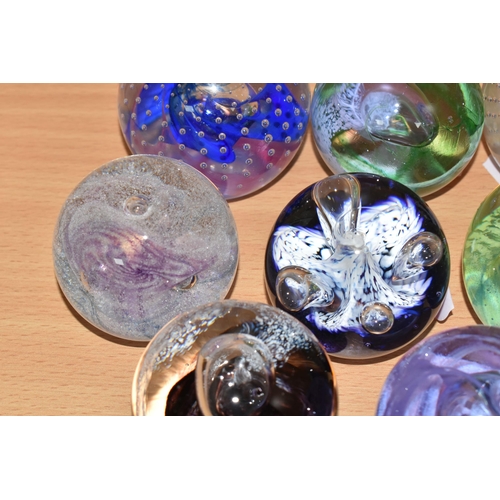 A COLLECTION OF ELEVEN CAITHNESS GLASS PAPERWEIGHTS, comprising three ...