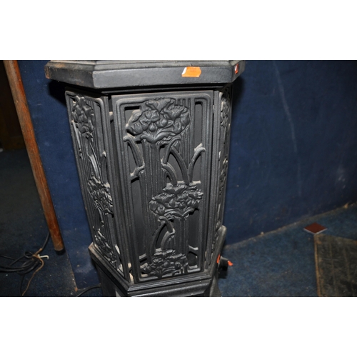 AN ESSE FIREMASTER FRENCH STYLE CAST IRON HEXAGONAL CONSERVATORY HEATER ...