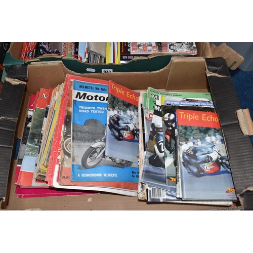 THREE BOXES OF MOTORCYCLING AND SPEEDWAY BOOKS AND MAGAZINES, to ...