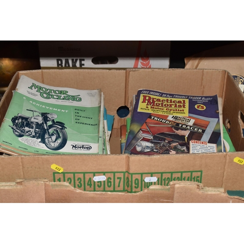 THREE BOXES OF MOTORCYCLING AND SPEEDWAY BOOKS AND MAGAZINES, to ...