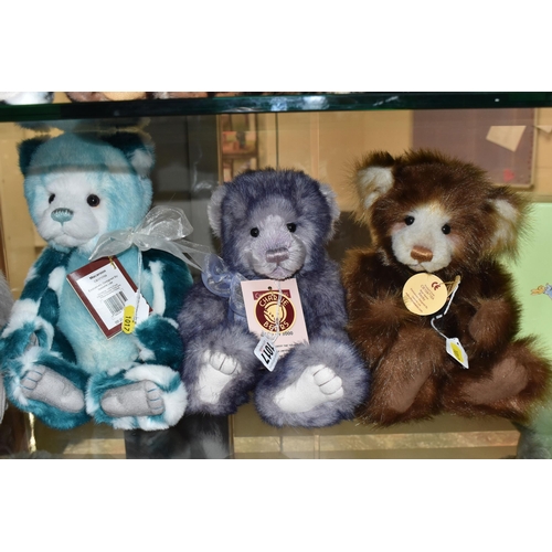 THREE CHARLIE BEARS TEDDY BEARS, comprising Seren, CB104667, designed ...