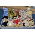 A TRAY OF TWELVE MOSTLY MERRYTHOUGHT TEDDY BEARS comprising a Limited ...