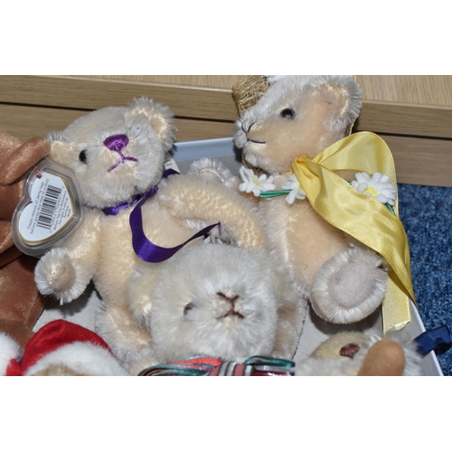A TRAY OF TWELVE MOSTLY MERRYTHOUGHT TEDDY BEARS comprising a Limited ...