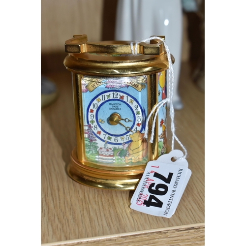 A LIMITED EDITION HALCYON DAYS ENAMEL WINNIE THE POOH '80TH ANNIVERSARY ...