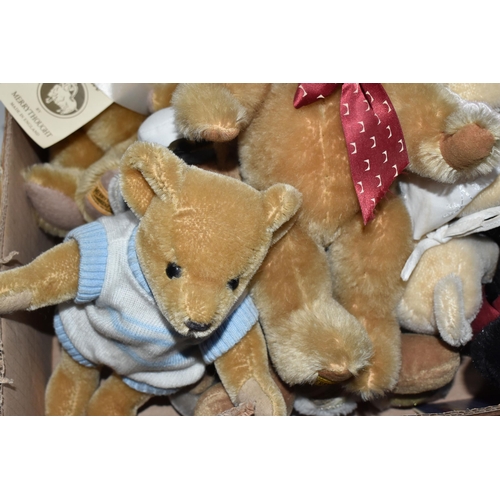 A BOX OF MOSTLY COLLECTABLE MERRYWEATHER BEARS to include a variety of ...