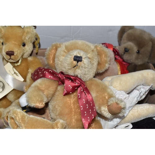 A BOX OF MOSTLY COLLECTABLE MERRYWEATHER BEARS to include a variety of ...