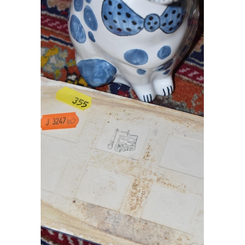 A GROUP OF RYE POTTERY AND OTHER ANIMAL FIGURES, comprising two Rye ...