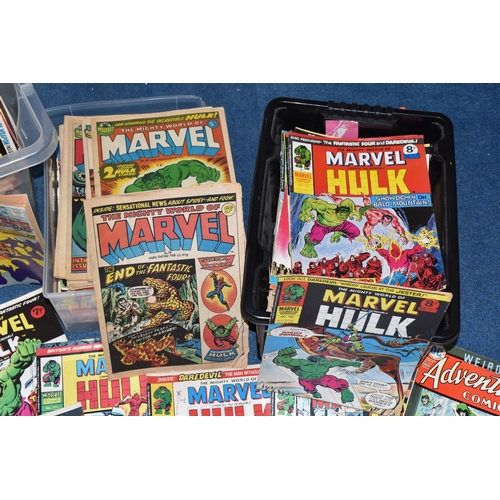 FOUR BOXES OF COMICS, includes comics from Superman, Action Comics ...