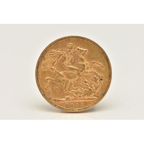 A FULL GOLD SOVEREIGN COIN VICTORIA, dated 1893, 22ct gold, 7.98 grams ...