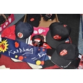 A BOX AND LOOSE THE ROLLING STONES RUG, HATS AND BANDANAS, to include a ...
