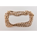 A 9CT GOLD SQUARE LINK CHAIN NECKLACE, fitted with a spring clasp ...