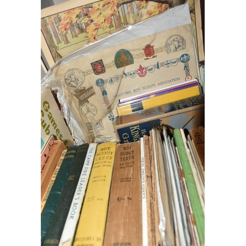 THREE BOXES & LOOSE OF SCOUTING EPHEMERA, 1st DAY COVERS & CIGARETTE ...