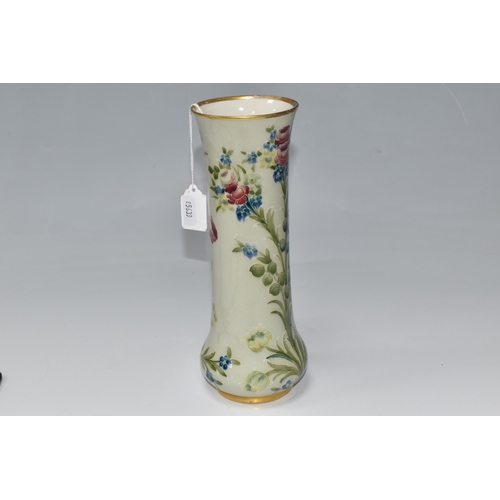 A WILLIAM MOORCROFT FOR MACINTYRE VASE with a tube lined forget-me-not ...