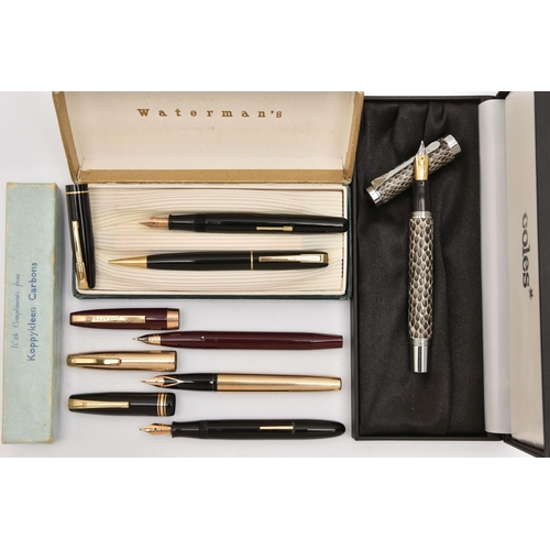 AN ASSORTMENT OF PENS, to include a 'Sheaffer' fountain pen, nib ...