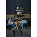 A WOLF ROUTER TABLE, with kill switch and mounted on a bespoke stand, a ...