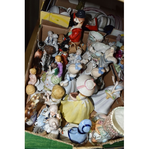SIX BOXES AND LOOSE CERAMICS AND GLASSWARE, to include three Beswick ...
