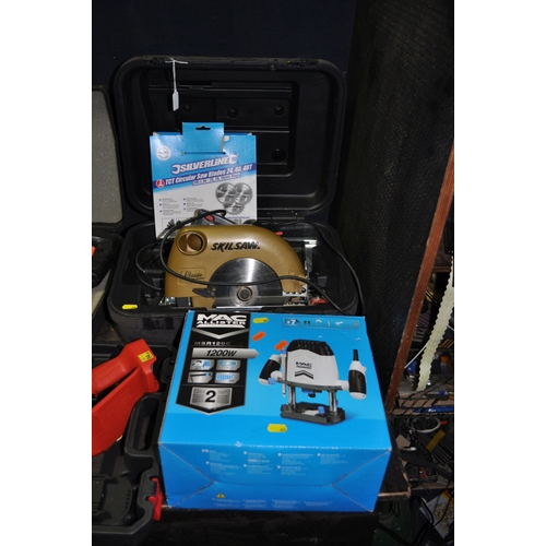 A SELECTION OF ELECTRICAL HAND TOOLS, to include a MacAllister msr1200 ...