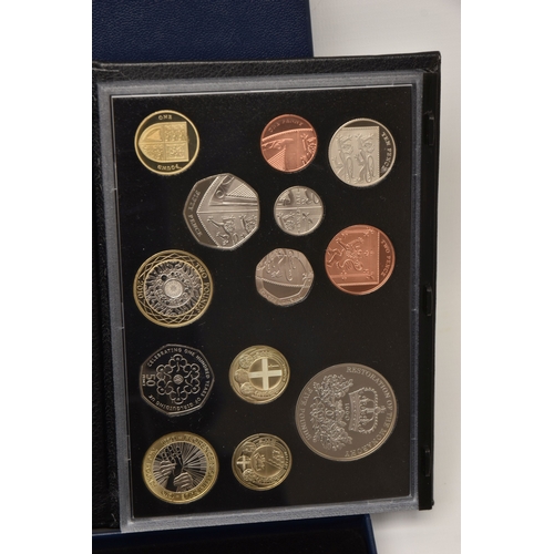 A CARDBOARD BOX CONTAINING ROYAL MINT COINAGE TO INCLUDE The Queen ...