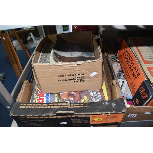 SEVEN BOXES AND LOOSE MISCELLANEOUS ITEMS to include a group of ...