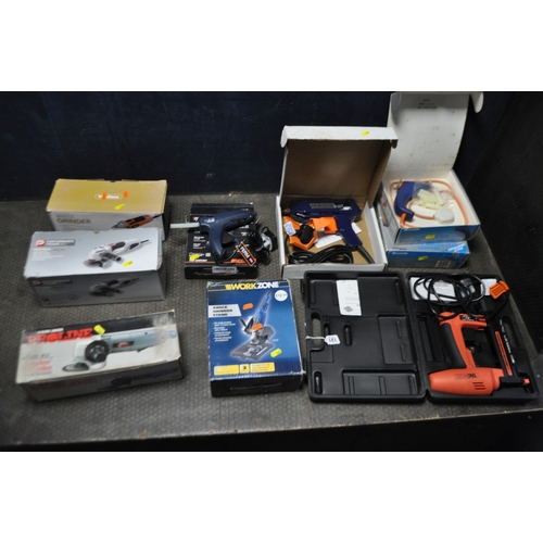 A SELECTION OF ELECTRICAL HAND TOOLS, to include a Tacwise 191EL pro ...
