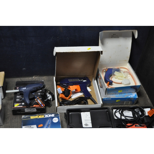 A SELECTION OF ELECTRICAL HAND TOOLS, to include a Tacwise 191EL pro ...