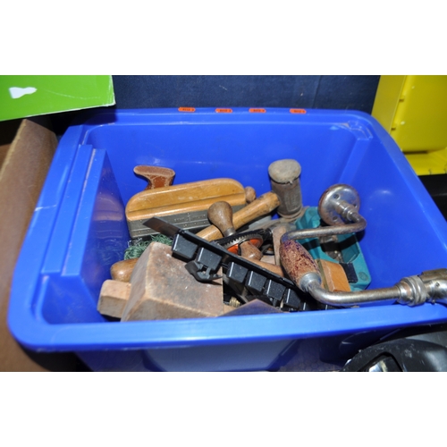 SIX BOXES CONTAINING TOOLS including a pop riveter, a pipe flaring set ...