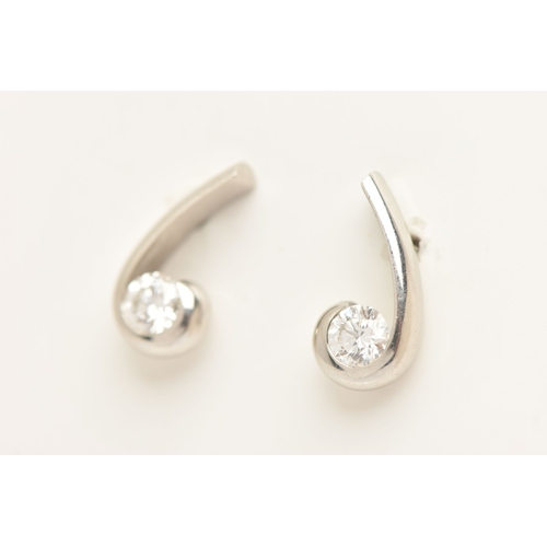 A PAIR OF CONTEMPORARY 'PAUL SPURGEON' DIAMOND EARRINGS, a pair of ...